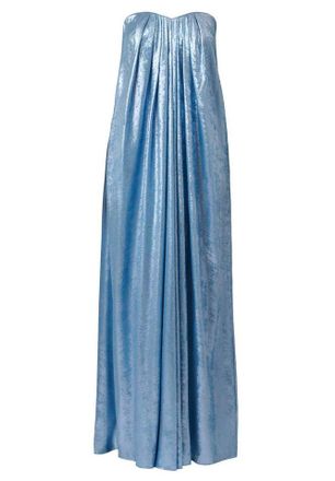 Adrianna Papell Abendkleid Foiled Chiffon Long Dress Flie&szlig;endes, tr&auml;gerloses Kleid mit Herzausschnitt
