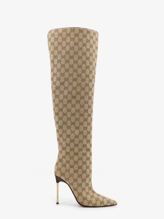 Gucci GG Fabric Cuissardes Boots - GUCCI - gender_Woman