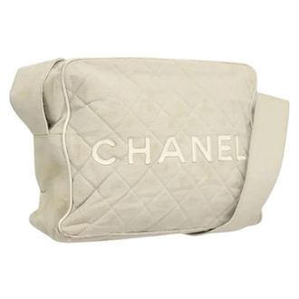 Chanel Pre-owned Vintage Canvas Schultertasche - - Pre-owned - Damen - Beige - ONE SIZE