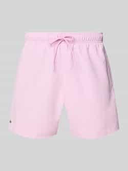 Lacoste Badeshorts mit Logo-Stitching