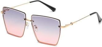 Generic Lunettes De Soleil Unisexes &Agrave; Monture M&eacute;tallique Large, Protection UV400, Id&eacute;ales For Les F&ecirc;tes, Les S&eacute;ances Photo, Les Vacances Et Les Activit&eacute;s De P