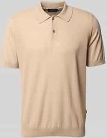 Maerz Regular Fit Poloshirt aus Baumwoll-Leinen-Mix