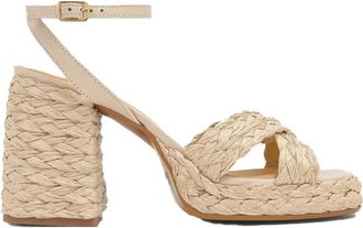 Castaner Femme, Chaussures, Beige, Taille: 38 EU Sandales &agrave; talon tress&eacute;