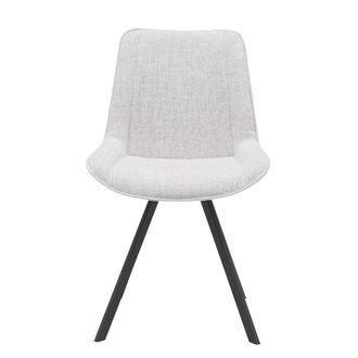 Giga Meubel Esszimmerstuhl Beige - Metall/Stoff - Sitzhöhe 49 cm - Mika