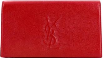 Saint Laurent Belle de Jour Leather Large clutch bag - Rouge