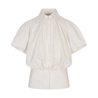 Lanvin Femme, Blouses et Chemises, Blanc, Taille: 36 FR Top en Popeline de Coton