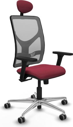 Piqueras y Crespo Rollstuhl f&uuml;r den Schreibtisch mit 3D-Armen, h&ouml;henverstellbare Lendenwirbelst&uuml;tze und festes Kopfteil, ausgestattet mit 3 Positionen und Schneidschaum