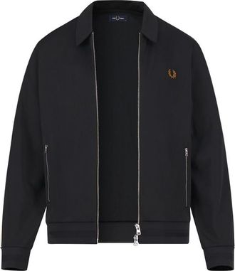 Fred Perry Herren Trainingsjacke schwarz unifarben