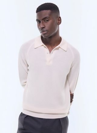 Fursac Polo point de riz en laine certifi&eacute;e - Taille XXL - Homme