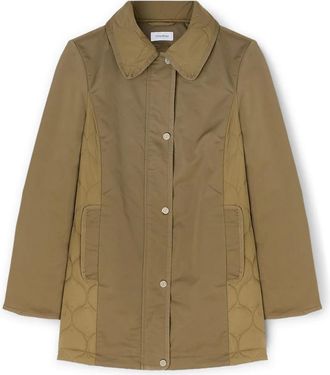 Motivi Femme, Vestes, Vert, Taille: 42 FR Veste matelassée en nylon et satin