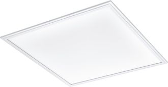 Eglo LED Einbauleuchte Salobrena 1, Deckenlampe, Deckenleuchte aus Aluminium, Kunststoff, B&uuml;rolampe in Wei&szlig;, Einbaulampe, Flurlampe Decke neutralwei&szlig;, L x 