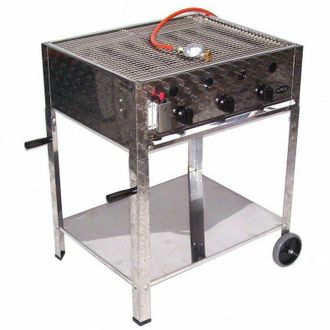 Apex edelstahl gasbr&auml;ter 10 kW 3 flammig gasgrill br&auml;ter grill bbq Grillwagen Pfanne Set 5