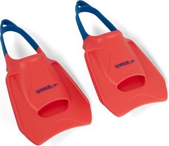 Speedo Unisex Erwachsene Biofuse Fitness Flosse | Schwimmtraining | Schwimmflosse | Flossen Trainingsausrüstung, Fluro Tangerine/Poolblu/Bluflm, XS