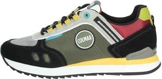 Colmar Baskets en Cuir Nubuck Blanc, Jaune, Kaki et à Lacets Ronds tressés - Taille 41