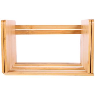 Valiclud Holz Schreibtisch B&uuml;cherregal Verstellbar Cd Organizer Wohnzimmer Tischregal Offenes Design Platzsparend