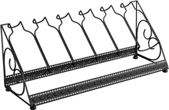 Generic Weinregal aus Metall, Weinhalter für Die Arbeitsplatte, Wasserdicht und Rostfrei, Stilvoll und Langlebig, Geeignet für Küche/Café/Bar/Restaurant(Black