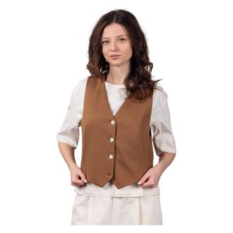 Circolo 1901 Femme, Vestes, Brun, Taille: 38 FR Gilet