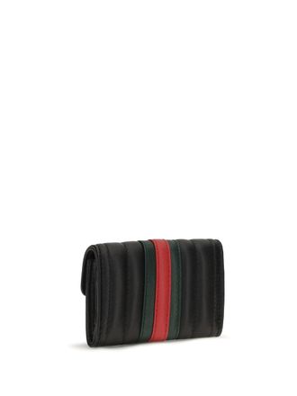 Gucci Marmont Web Wallet - Black