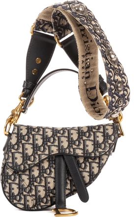 Dior Crossbody Bags - Oblique Saddle Mini - Gr. unisize - in Blau - f&uuml;r Damen