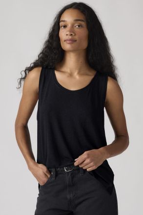 Levi's D&eacute;bardeur Lori En Lin &Agrave; Encolure D&eacute;gag&eacute;e - Femme - Noir / Anthracite Night Linen - XS