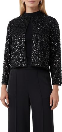 Comma Blusenjacke mit Pailletten