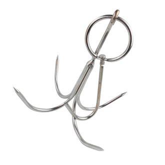 Valiclud Metall Fleischerhaken Edelstahl 4-fach Fleischaufh&auml;nger Drehbar F&uuml;r Fleischverarbeitung Metzgerei J&auml;ger K&uuml;chenaufh&auml;ngung Trocknen R&auml;uchern