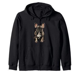 Whyitsme Design Brindle Franz&ouml;sische Bulldogge Illustration Kapuzenjacke