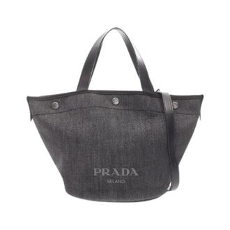 Prada Pre-owned Denim City Calf Tote Bag - - Pre-owned - Damen - Schwarzk - ONE SIZE