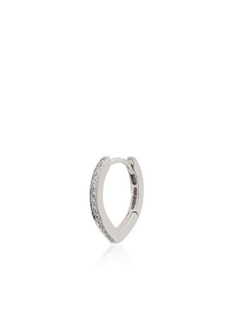 Repossi puce doreille en or blanc 18ct orn&eacute;e diamants - Argent
