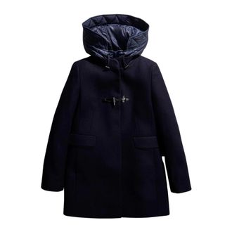 Fay Blauer Wollmischung Steppmantel - - Jackets - Damen - Blau - L