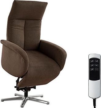 Cavadore TV-Sessel Juba mit Akku / Pflegeleichter Fernsehsessel mit Aufstehhilfe + elektrisch verstellbarer Relaxfunktion / 2 E-Motoren / 75 x 112 x 82 / Soft 