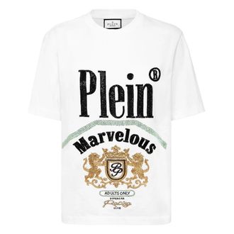 Philipp Plein Jersey T-Shirt Marvelous - - Tops - Damen - Wei&szlig; - XL