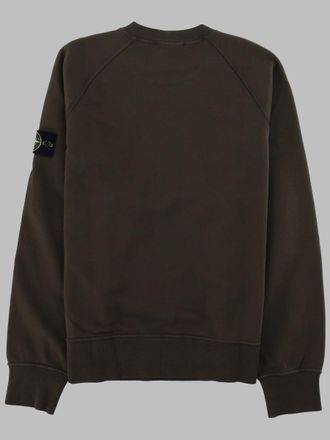 Stone Island Cotton Logo Patch Sweatshirt - Green
