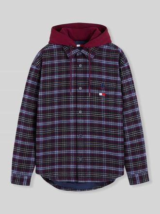 Tommy Jeans Regular Fit Hemdjacke aus Baumwoll-Mix