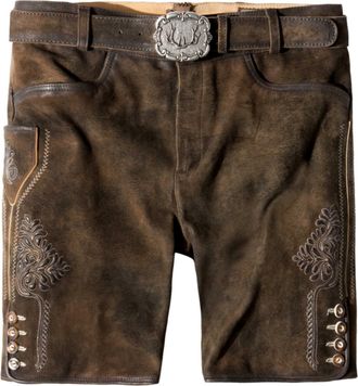 Stockerpoint Herren Lederhose Corbi4 I Größe 44-64 I Bequeme Trachtenhose in edler Hirschoptik inkl. Gürtel I Aus 100% hochwertigem Wildbockleder I Perfekt für Tra