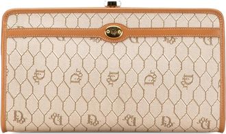 Dior Clutches - Honeycomb Coated Canvas Clutch - Gr. unisize - in Braun - für Damen