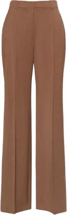 Max Mara Femme, Pantalons, Brun, Taille: 38 FR Pantalon Large Classique Pliss&eacute;