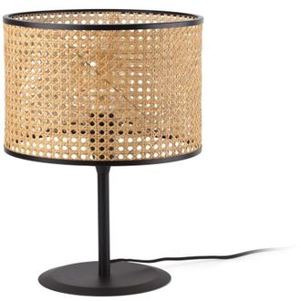 Faro Barcelona Faro Barcelona - mambo Lampe de table noire/rotin 64311-48