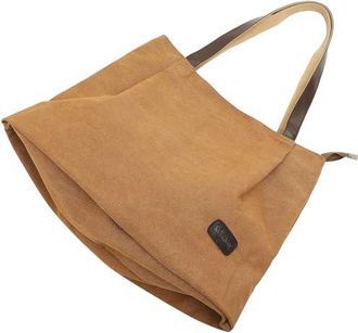 IFUNDOM WRITWAA Paquet Cabas Femme D&eacute;contract&eacute; en Toile Caf&eacute; Grand Format Paquet &agrave; Main Fourre-Tout Multi-Usage pour Shopping et Sorties Bandouli&egrave;re Pratique 