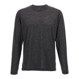 Zanone Leichtes Woll-T-Shirt - - Knitwear - Herren - Grau - 2XL
