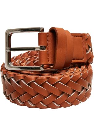 Urban Classics Unisex Braided Synthetic Leather Belt lightbrown, L/XL