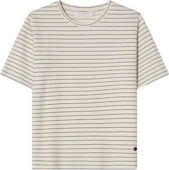 Busnel Femme, Tops, Beige, Taille: 44 FR Tessa Stripe Cotton T-shirt