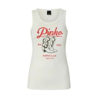 Pinko Budrio Tank Top - - Tops - Damen - Wei&szlig; - S