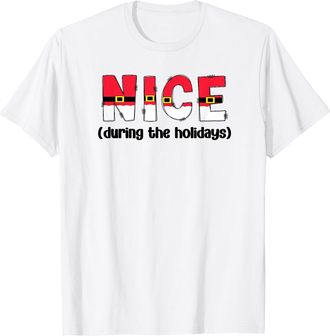 BDAZ Schön während der Feiertage, lustiger sarkastischer Weihnachtsmann T-Shirt