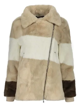 Lorena Antoniazzi veste en fourrure artificielle - Tons neutres
