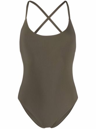 Lido maillot de bain &agrave; bretelles crois&eacute;es - Vert