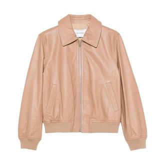 Yves Salomon Femme, Vestes, Rose, Taille: 40 FR Leather Vestes