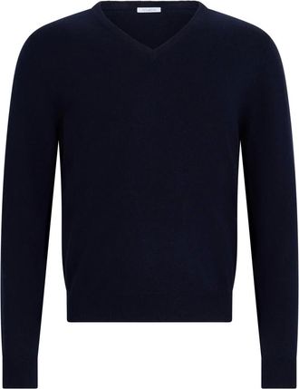Malo Homme, Pulls, Bleu, Taille: XS Pull en cachemire col en V