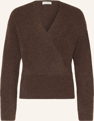 Moss Copenhagen Msch Copenhagen Pullover Mschbondie Hope In Wickeloptik braun