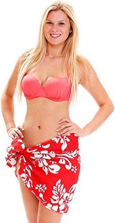 V.H.O. Funky Sarong Petit Hibiskus, Ferrari Rouge, Taille Unique